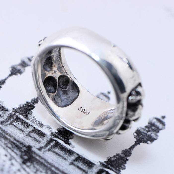 Mens Sterling Silver Phantom Skull Ring - VVV Jewelry