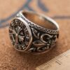 Mens Silver Cross Ring | Mens Sterling Silver Cross Rings - VVV Jewelry