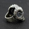 Mens Sterling Silver Satanic Horned Devil Skull Ring - VVV Jewelry