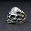 Handmade Sterling Silver Half Jaw Skull Ring - VVV Jewelry