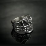 Fine Silver Hot Head Skull Ring - VVV Jewelry