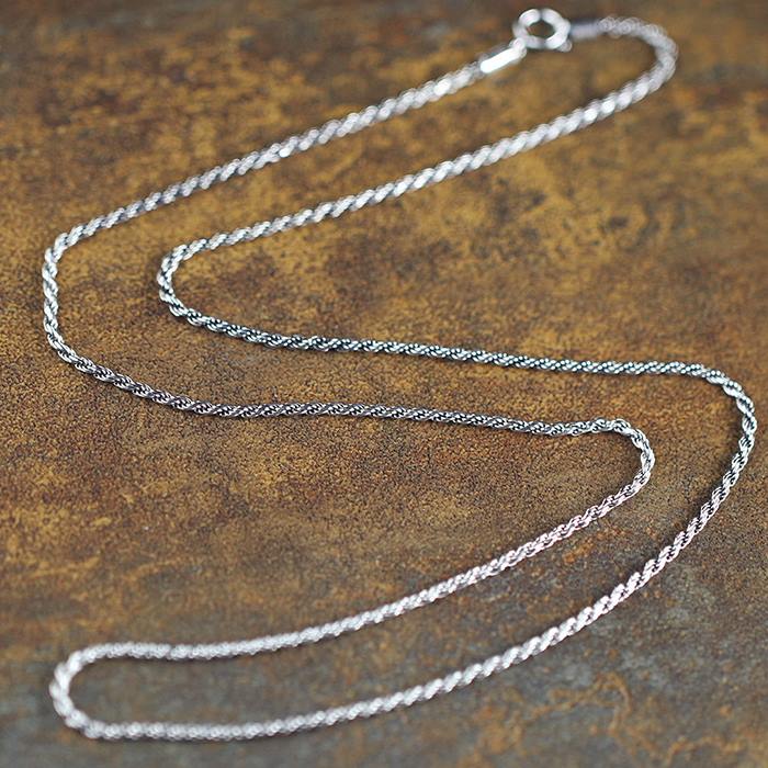 20" - 28" Sterling Silver Thin Rope Chain Necklace 1.5mm - VVV Jewelry