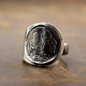 Sterling Silver American Bison Buffalo Nickel Coin Ring - VVV Jewelry