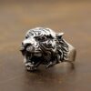 Sterling Silver Tiger Head Ring - VVV Jewelry