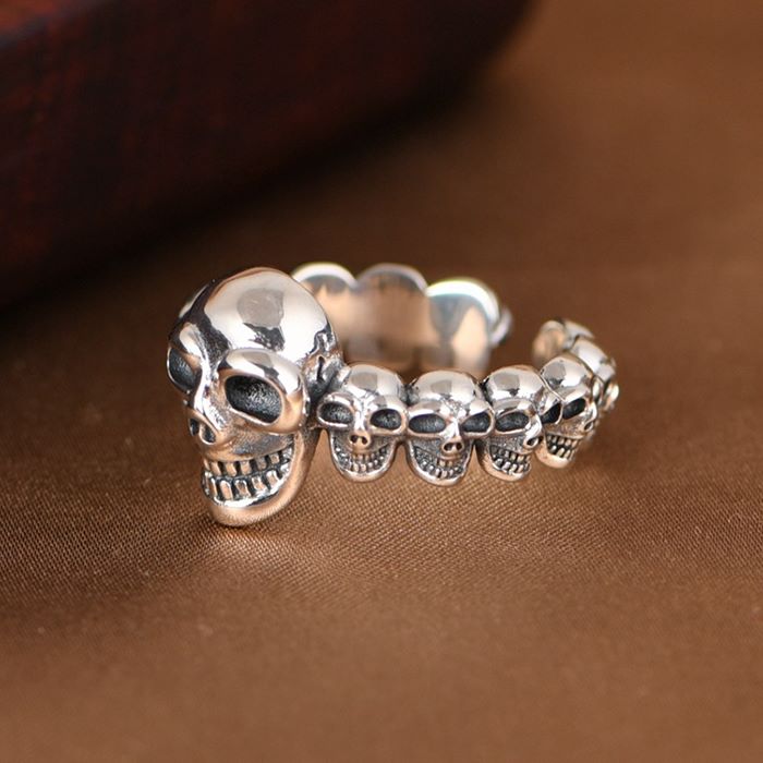 Silver Skull Ring Womens | Skull Womens rings - VVV Jewelry