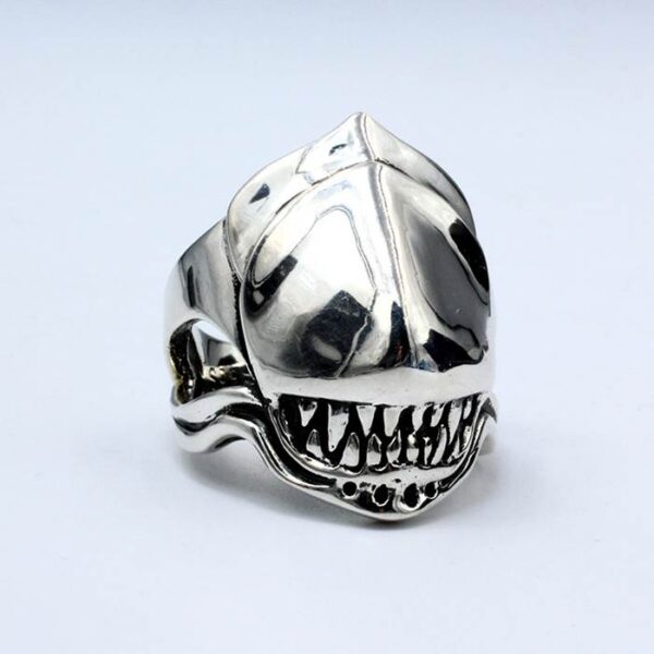 Sterling Silver "Predator" Alien Ring - VVV Jewelry