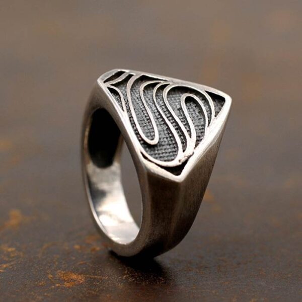 Mens Sterling Silver Superman Ring - VVV Jewelry