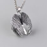 Feather Wings Cross Pendant Necklace - VVV Jewelry