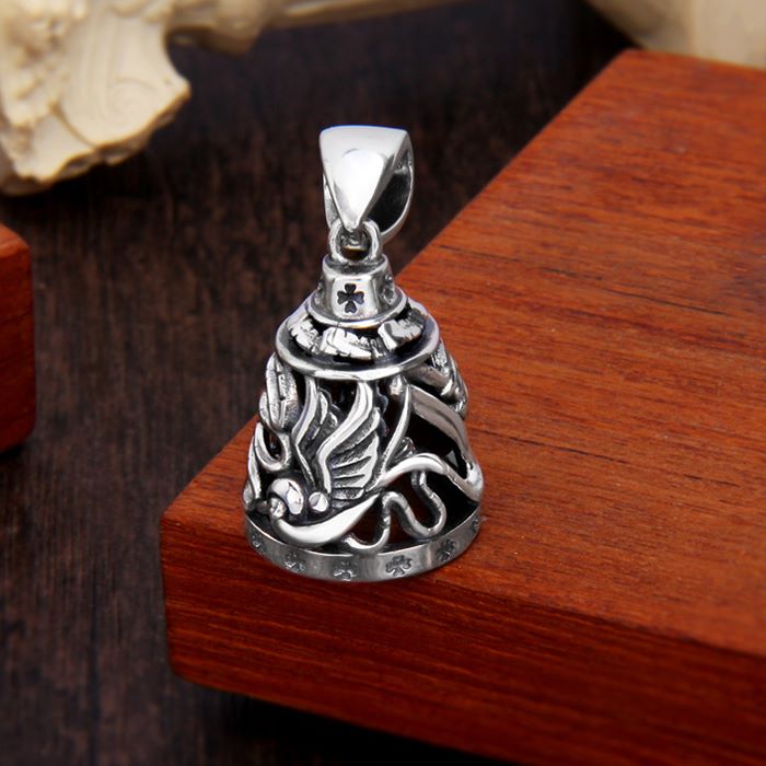 Clown Skull Bell Pendant Necklace - VVV Jewelry